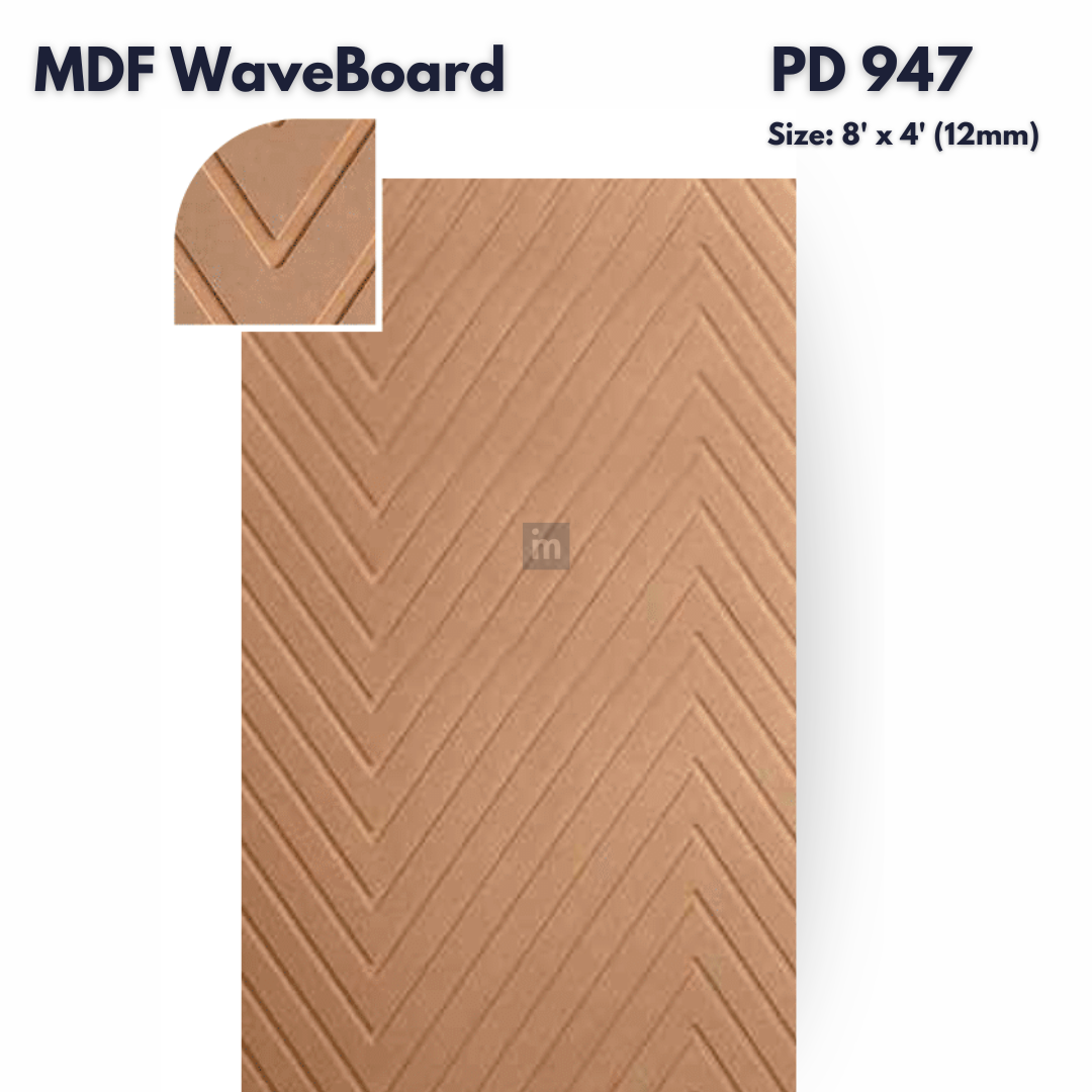 PD- 947 - HDHMR MDF PANEL - ( 12 MM - 8 FT X 4FT ) - MDF WAVE BOARD ...