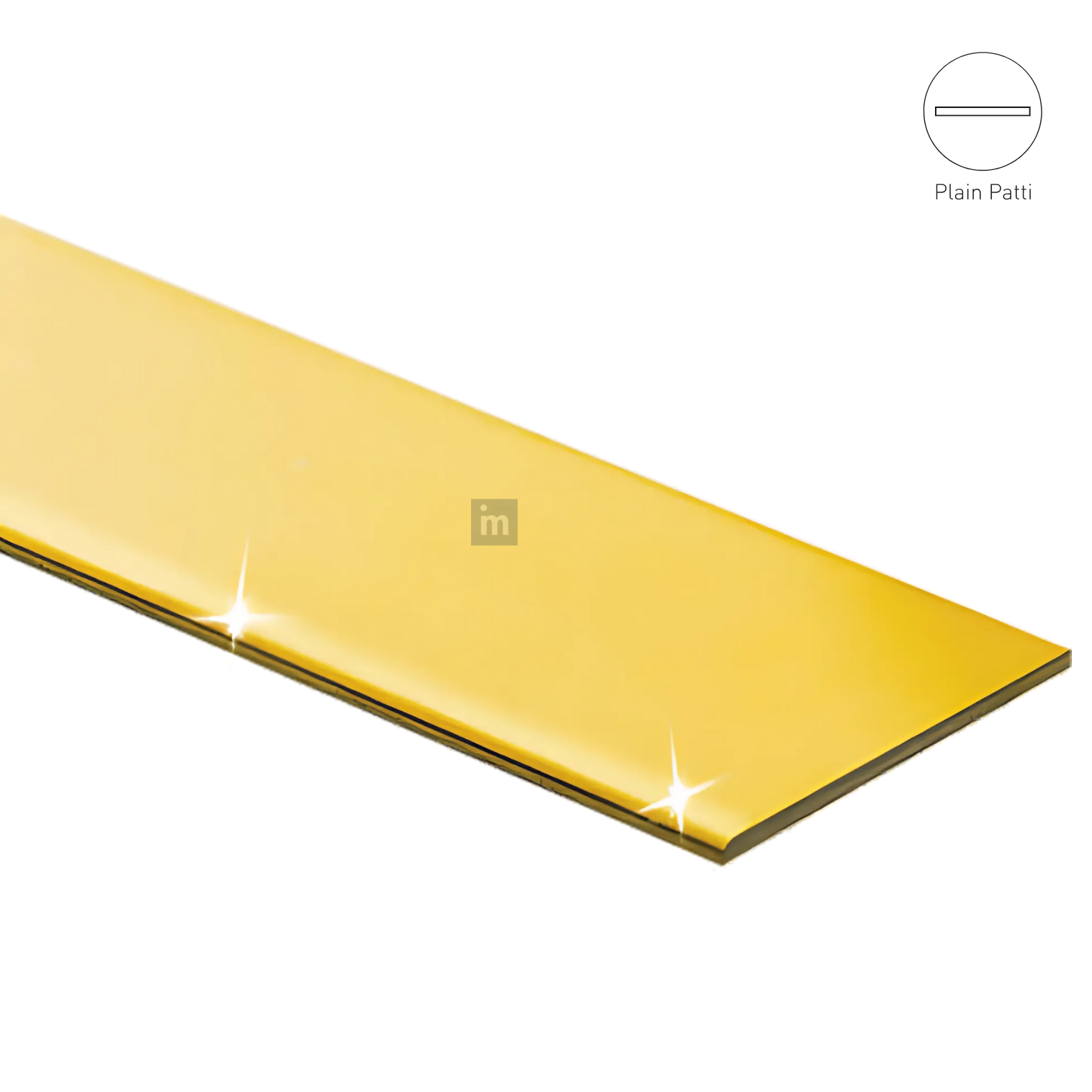 PLAIN PATTI - 08 FT - PVD TITANIUM COATING - MIRROR FINISH - GRADE 304 ...