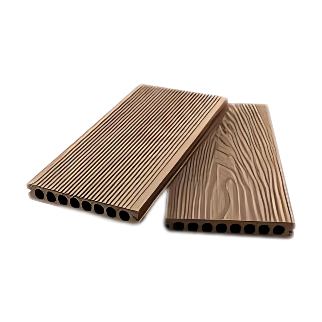WPC Floor Decking 3D Embossed | Groove sanding| Colours: Teak, Walnut ...