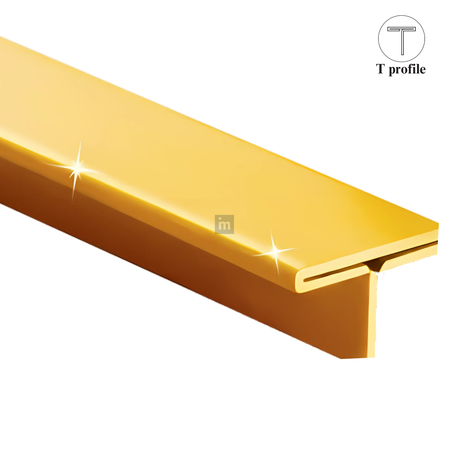 T PROFILES - 10 FT - PVD TITANIUM COATING - MIRROR FINISH - GRADE 304 ...